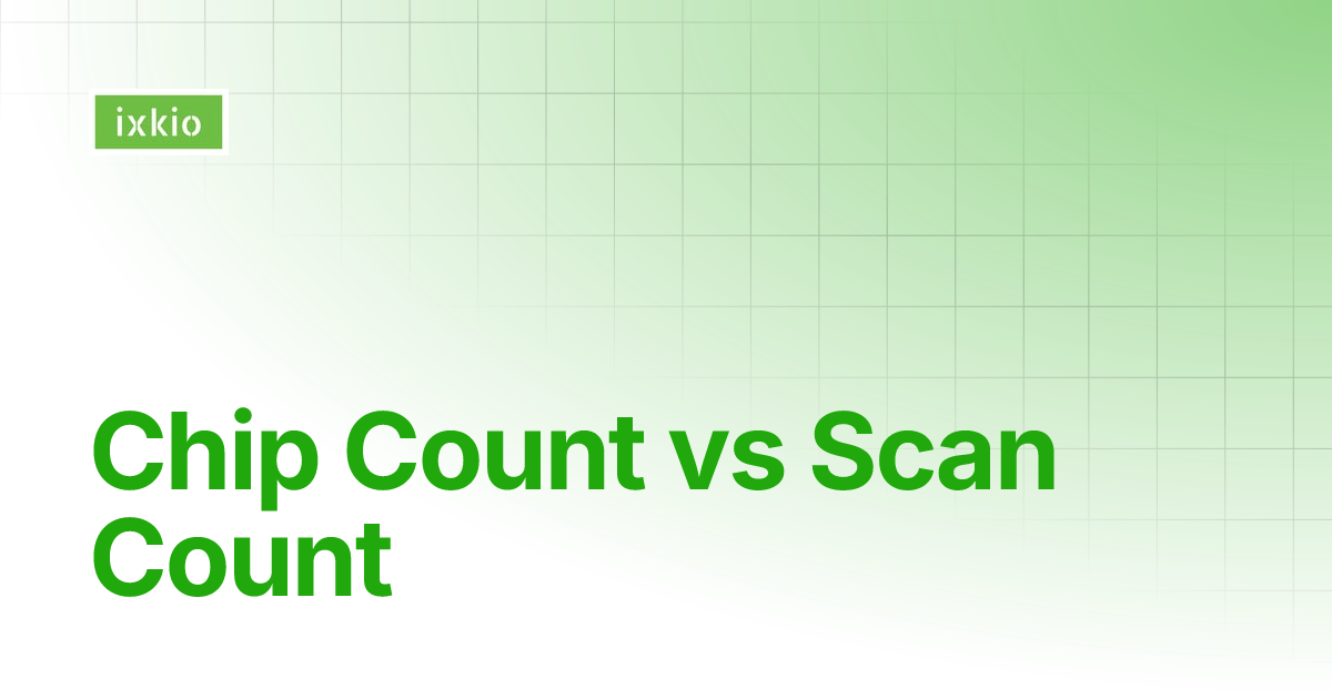 Chip Count vs Scan Count | Ixkio